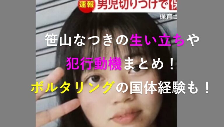 笹山なつきの経歴にボルタリング選手！生い立ちや犯行動機は？『鹿児島』 | media futuretide